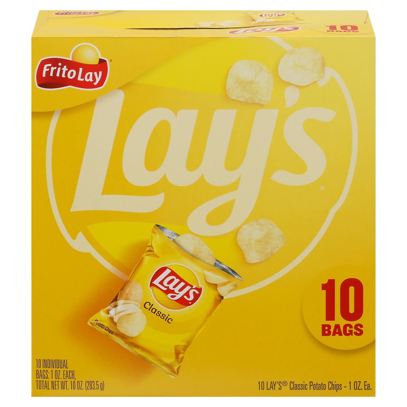 Lays Classic Potato Chips Multipack 10 ct - Breakroom Snacks - Walmart ...