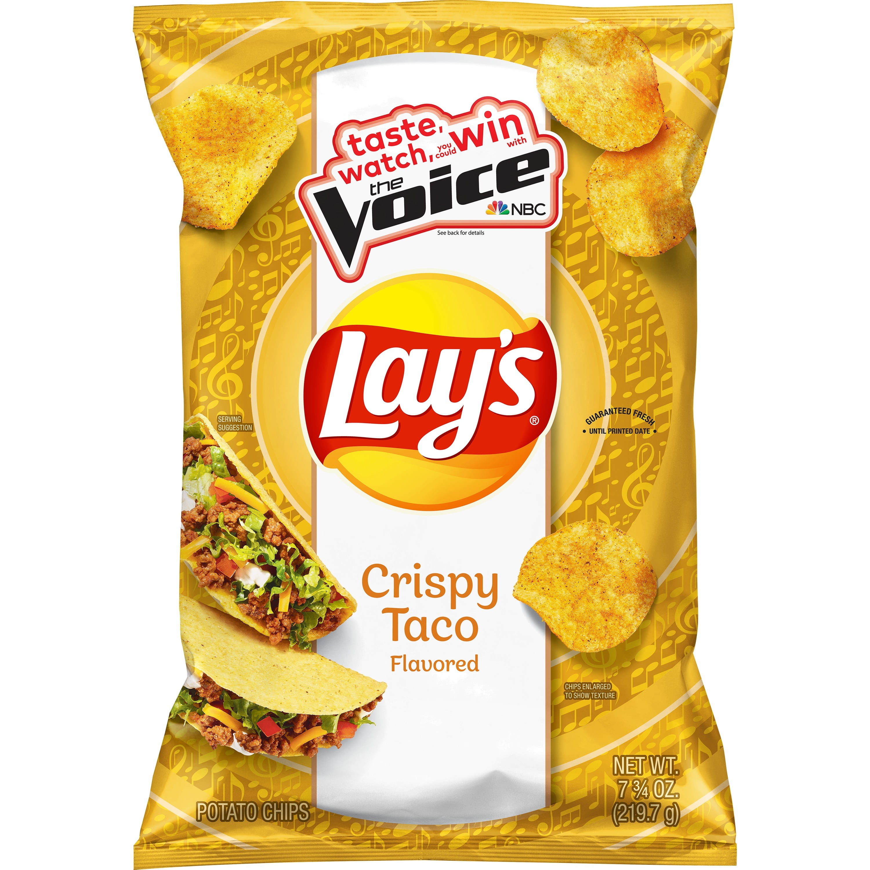 Lay’s Brand Crispy Taco Flavored Potato Chips, 7.75 oz Bag - Walmart.com
