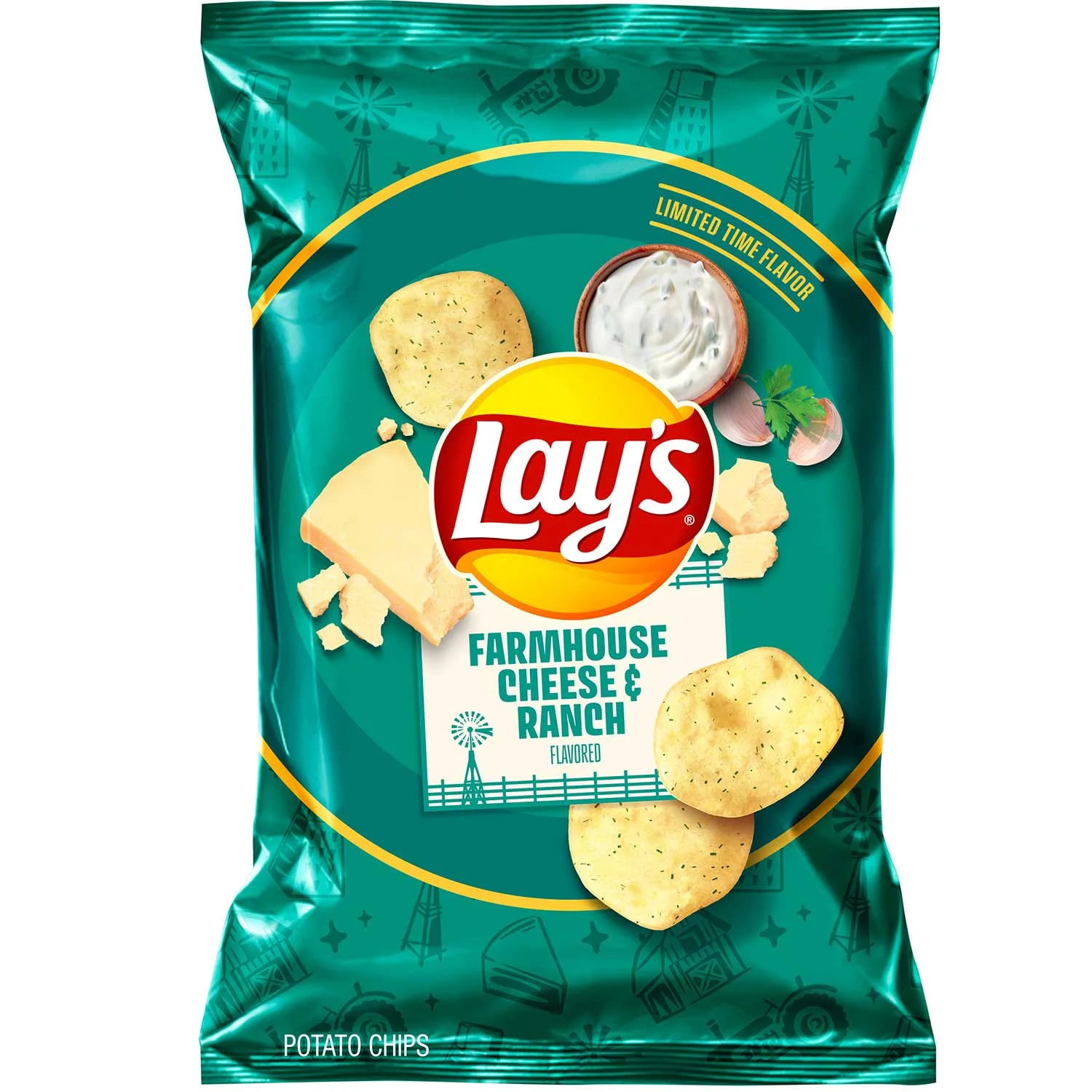 Lay's Farmhouse Cheese & Ranch Potato Chips, 15 Ounce - Walmart.com