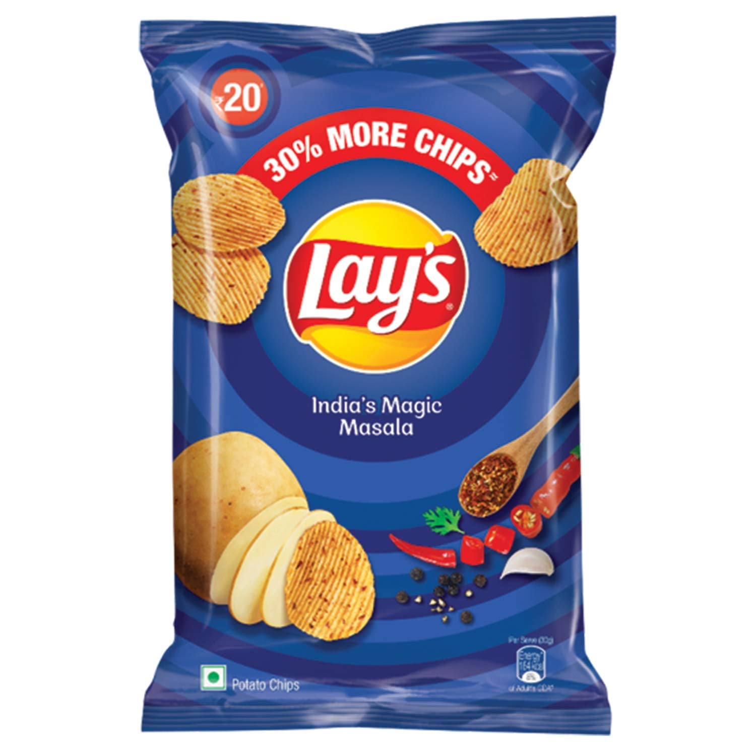Lay's India's Magic Masala Potato Chips, 6 Pack, 60g Each, Crunchy ...