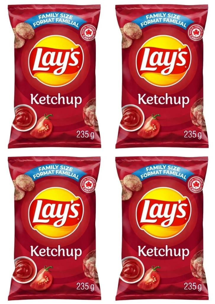 Lay's Ketchup Flavored Potato Chips, 220g (4 Pack) - Walmart.com