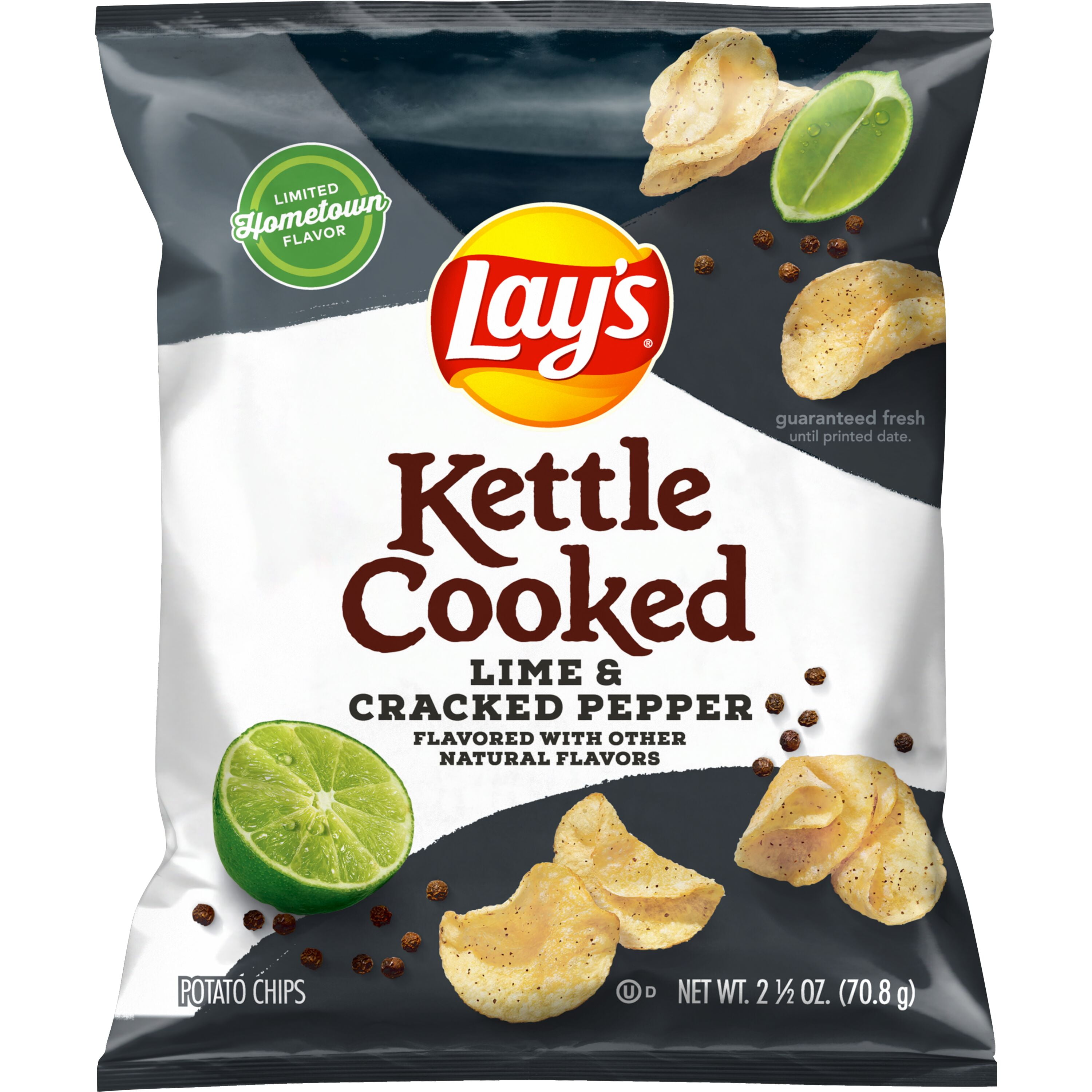 LAYS KETTLE COOKED LIME & CRACKED PEPPER - Walmart.com