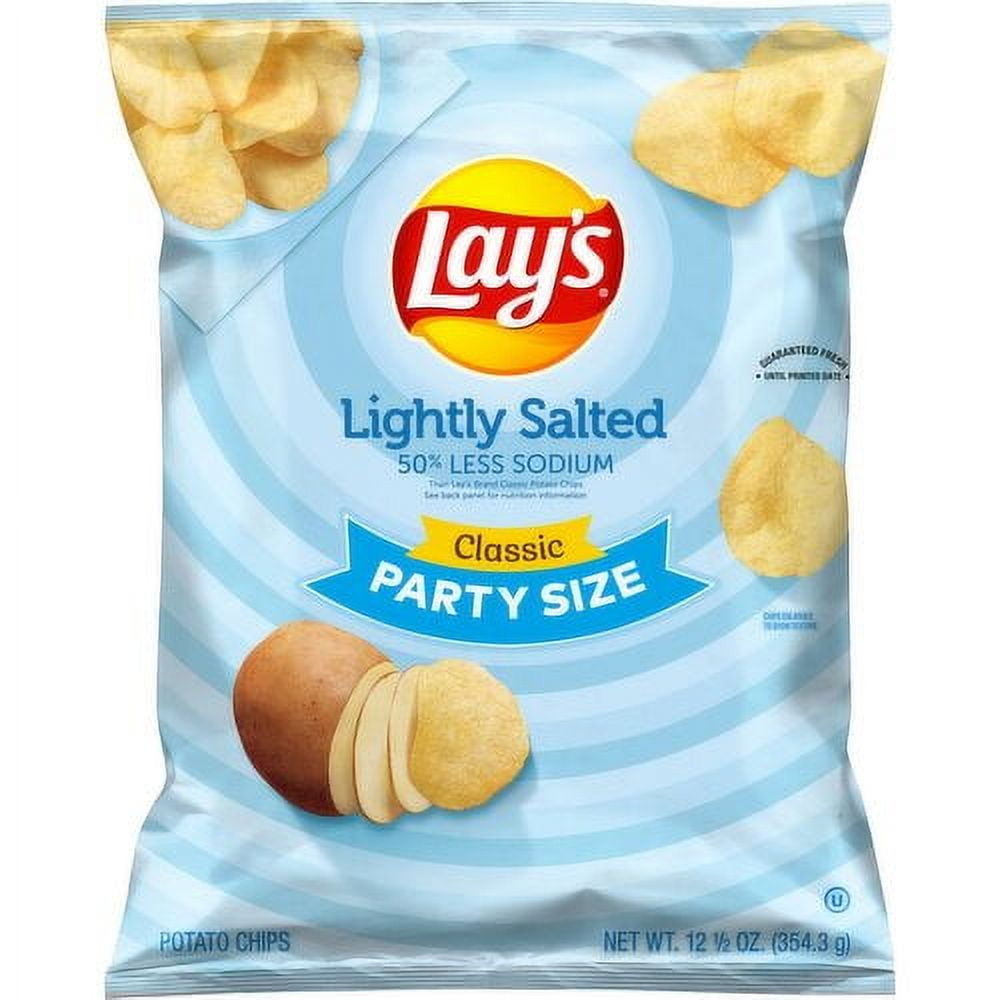 Lay's Lightly Salted Classic Potato Chips Party Size 12.5 oz Package May Vary - Walmart.com