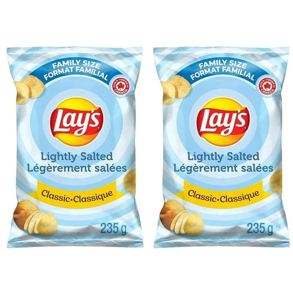 Lay's Lightly Salted Potato Chips, 235g (2 Pack) - Walmart.com