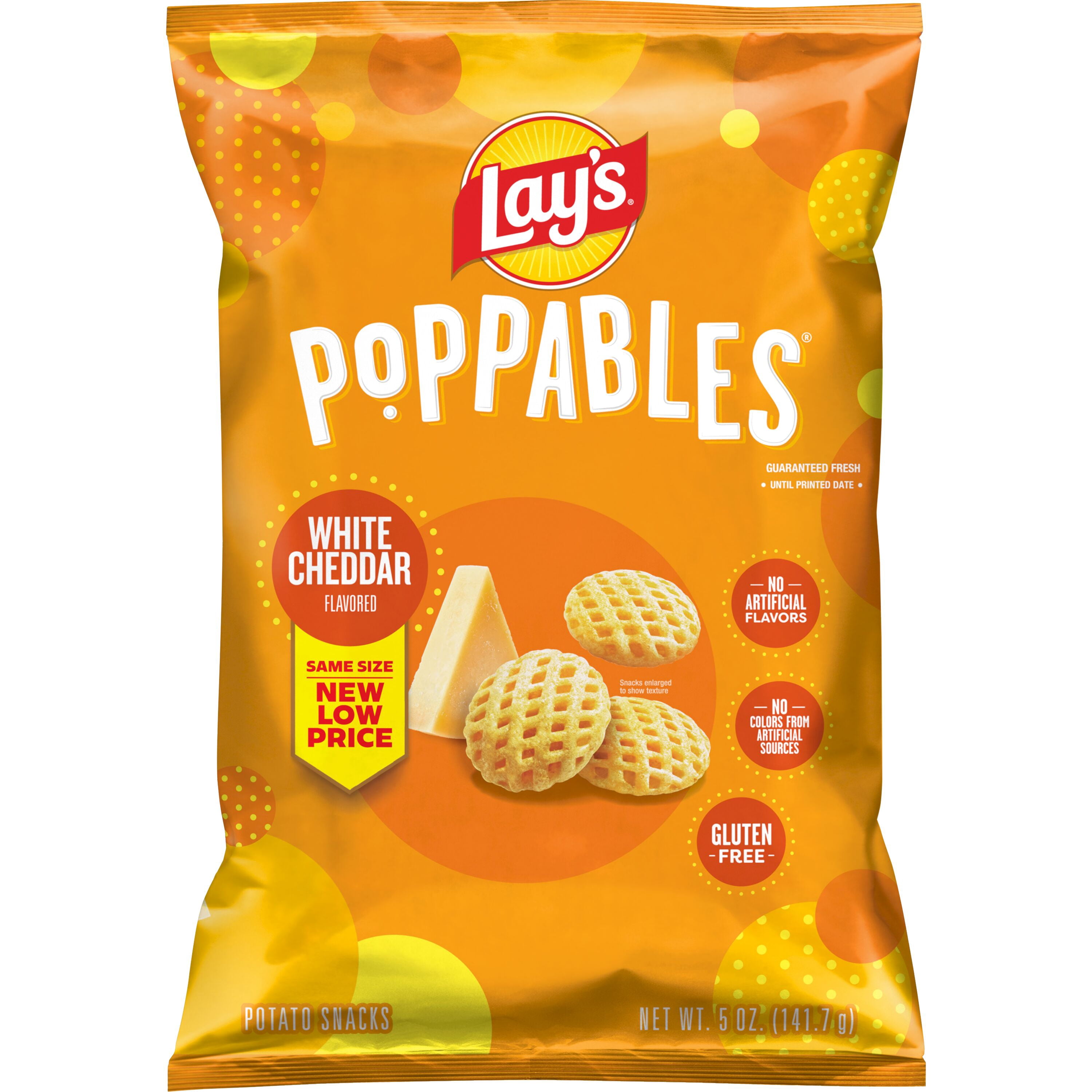 Lay's, Poppables White Cheddar Flavored Potato Snacks, 5 Oz Bag ...