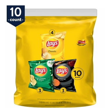 Lay's Classic Flavors Potato Chips, Convenient 40 Count Multipack Snack ...