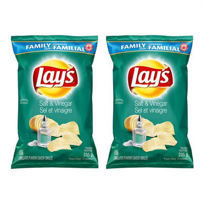 Lay's Potato Chips, Salt and Vinegar 235g/8.3 oz., 2-Pack {Imported ...
