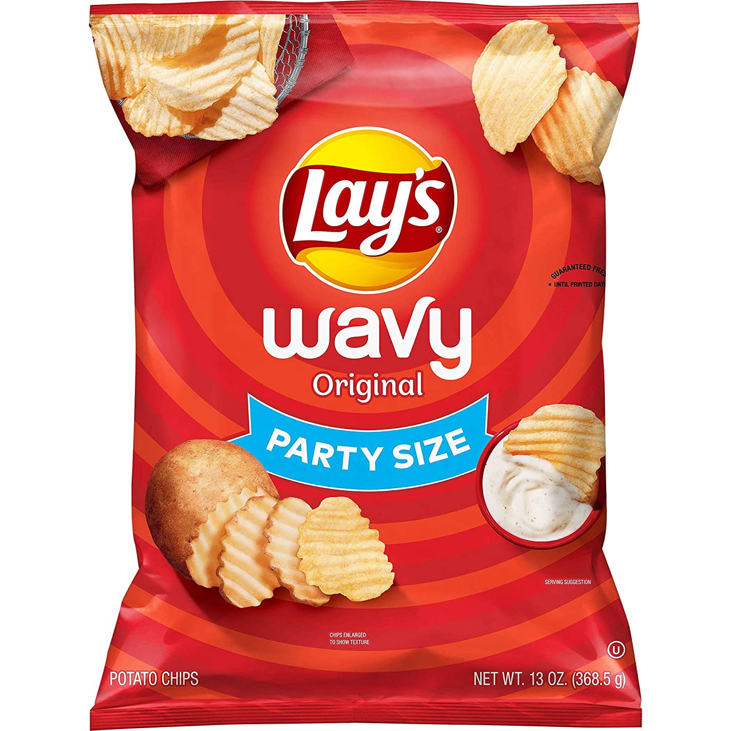 Lay's Potato Chips, Wavy, 13 Oz - Walmart.com
