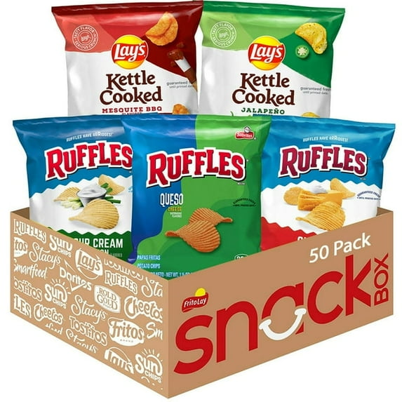 Lay's & Ruffles Crunch Mix Chips, Variety Pack, 50 pk. - Walmart.com