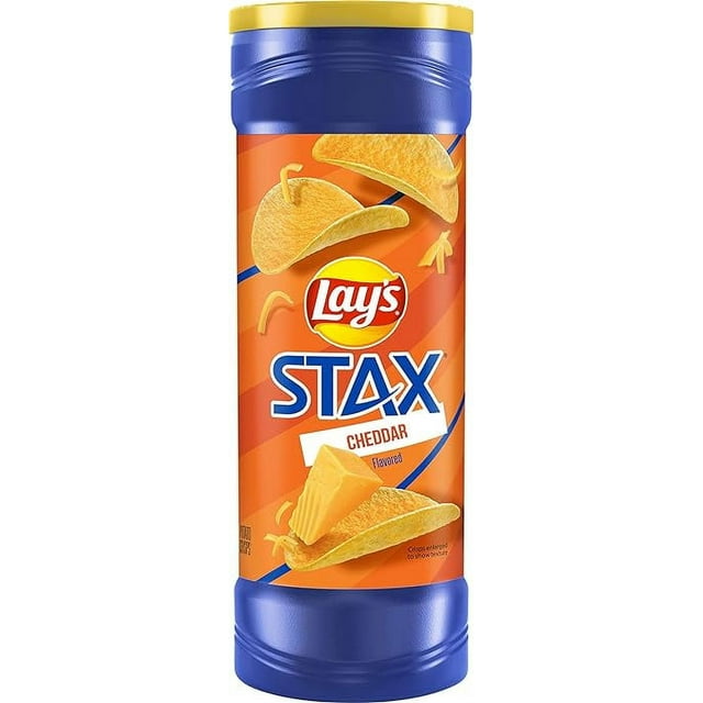 Lay's Stax Cheddar Flavored Potato Crisps, 5.5 Ounce - Walmart.com