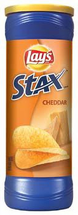 Lay's Stax Cheddar Potato Crisps - Walmart.com