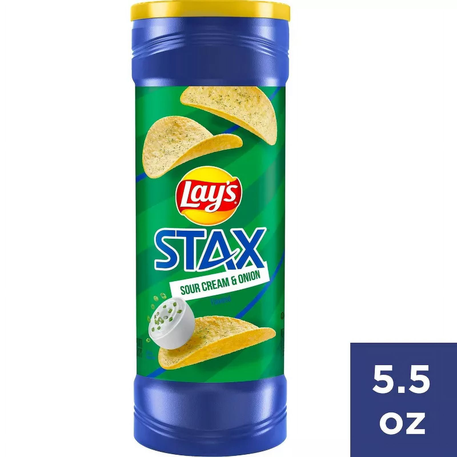 Lay's Stax Mesquite Barbecue Potato Chips, 5.5 oz Canister - Walmart.com