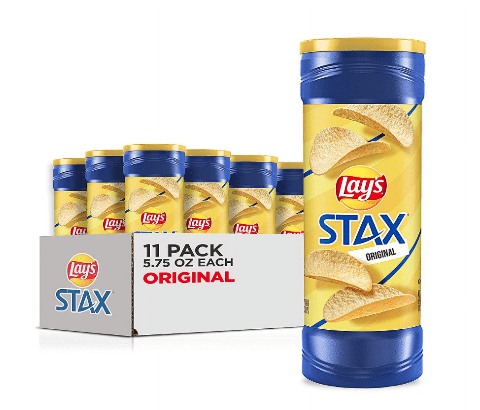 Lay's Stax Potato Crisps, Original, 5.75 Ounce (Pack of 11) - Walmart.com
