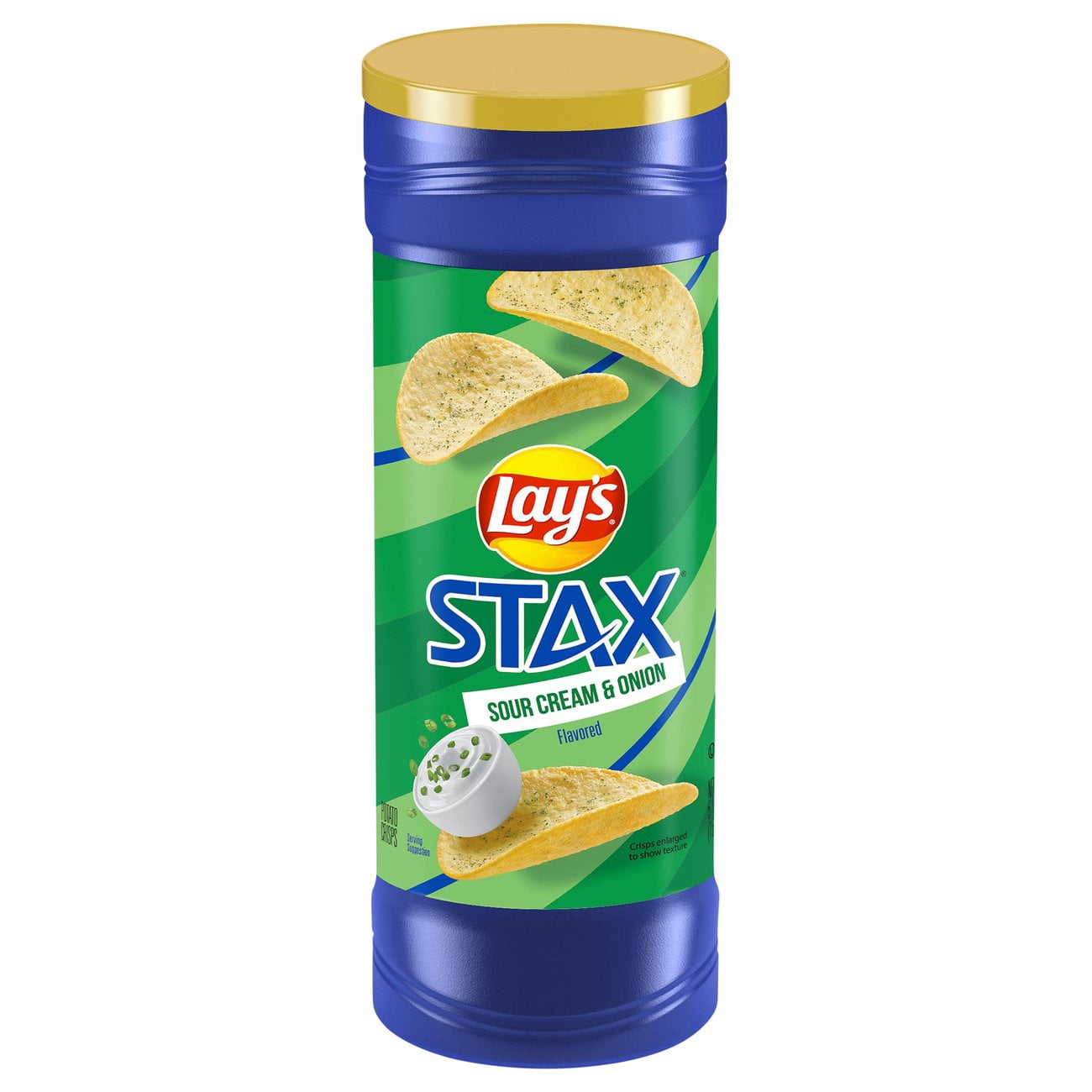 2 Pack Lay's Stax Sour Cream & Onion Potato Crisps - Walmart.com
