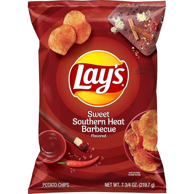 Lay's Sweet Southern Heat Barbecue Flavored Potato Chips, 7.75 Oz ...