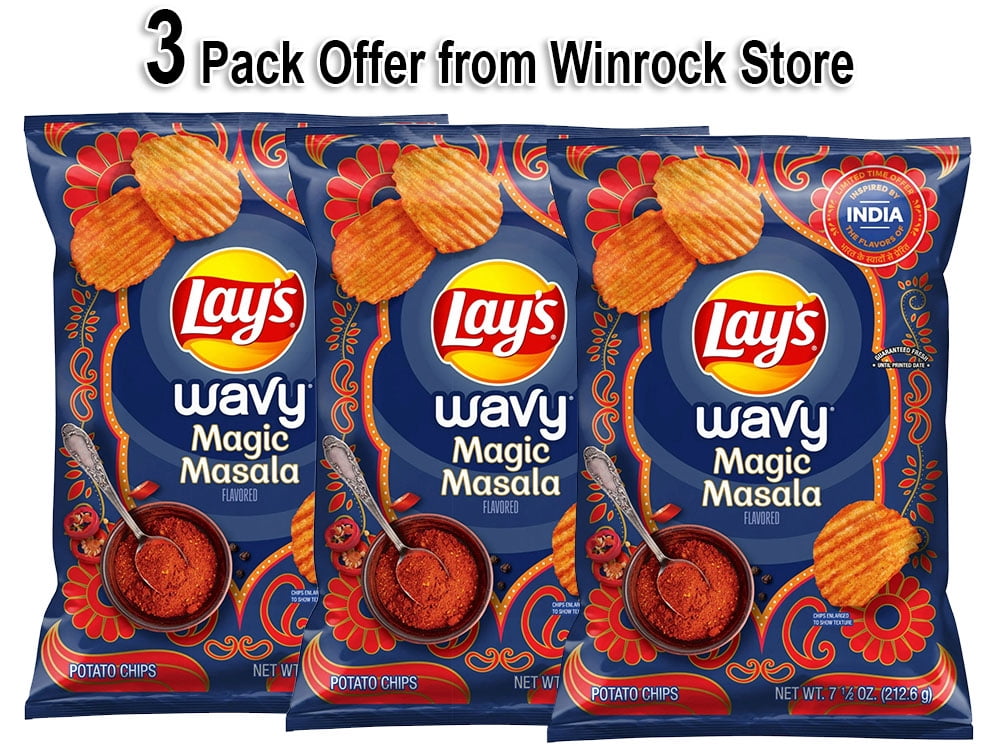 Lay's Wavy Magic Masala 7.5 oz (3 Pack Offer) - Walmart.com