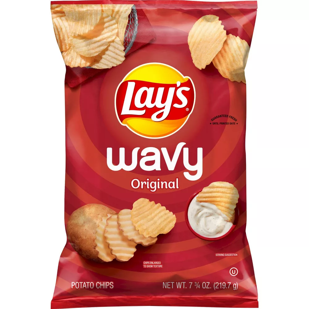 Lay's Wavy Original Potato Chips - 7.75oz - Walmart.com