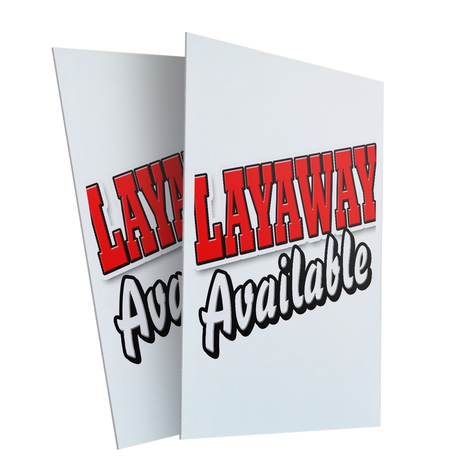 Layaway Available (2-PACK) 24" x 36" Plastic Signs | Sign Insert 4mm ...
