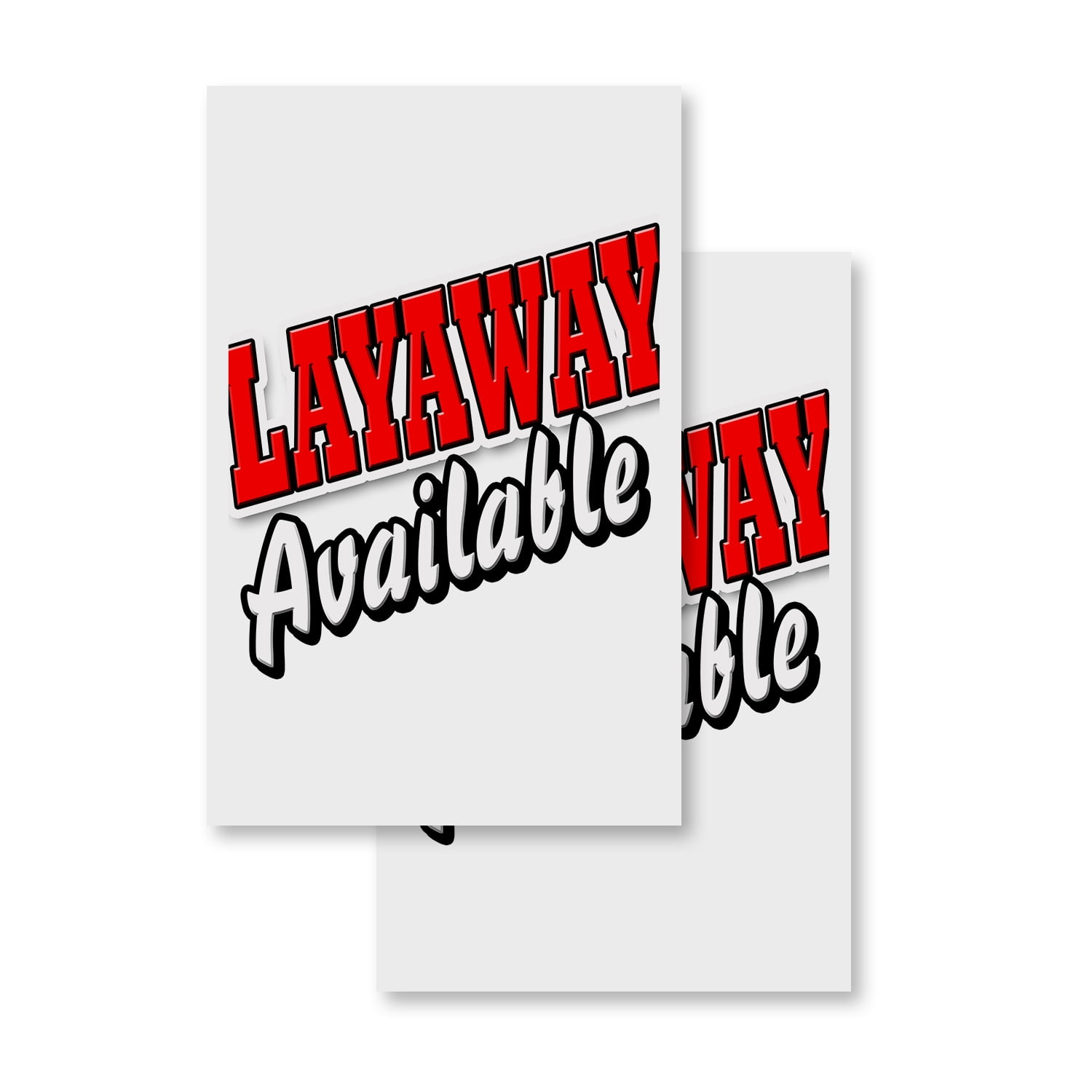 Layaway Available (2-PACK) 24" x 36" Vinyl Decals | Sign Insert Peel ...