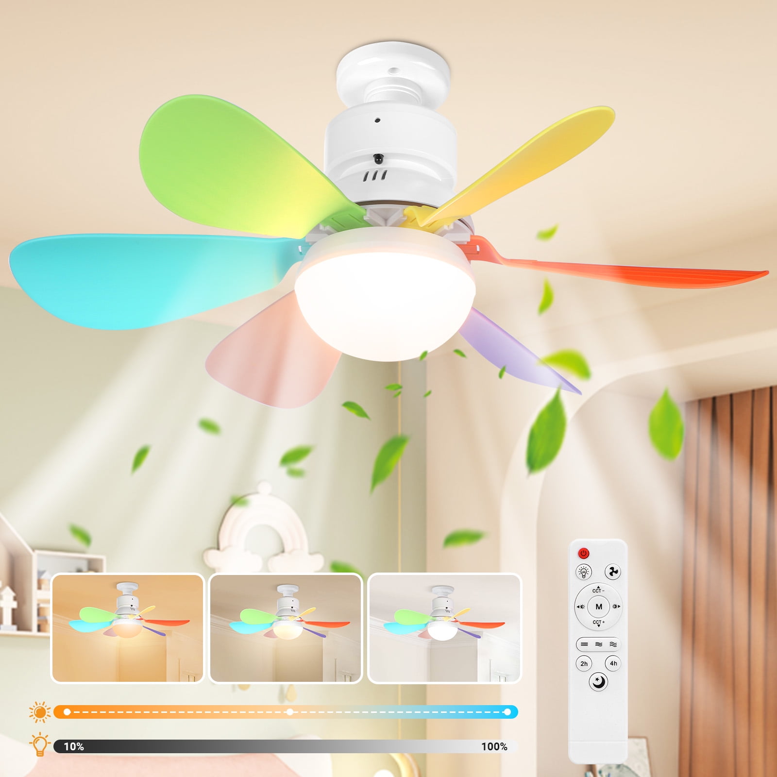 Laybasic Socket Fan Light with Remote, 16.5 Inch Screw in Ceiling Fan ...