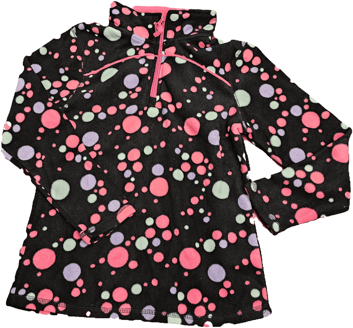 Layer 8 Little Girls' Printed Fleece Pullover, Multi dots, 6X - Walmart.com