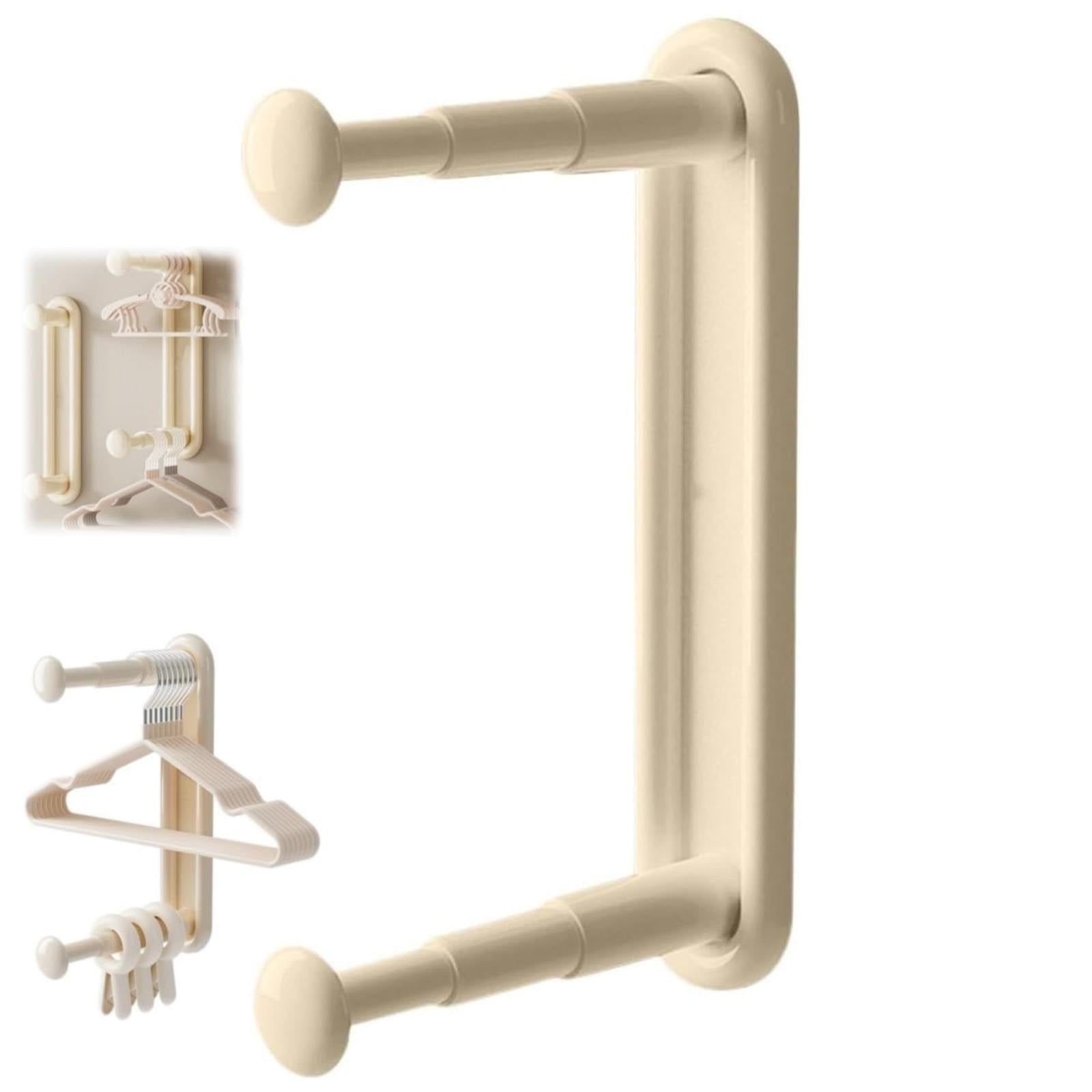 Layer Wall Mounted Clothes Hanger Bar Multifunctional Adjustable Hanger ...