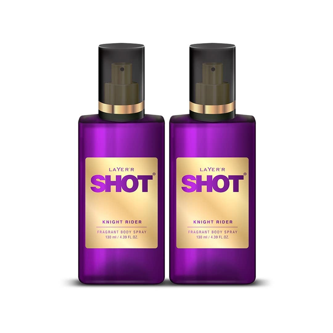 Layer'r Shot Knight Rider Fragrant Body Spray Combo For Men - Pack Of 2X 130ml | Long Lasting ...