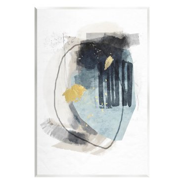 Layered Minimal Oblong Forms Abstract Graphic Art Unframed Art Print ...