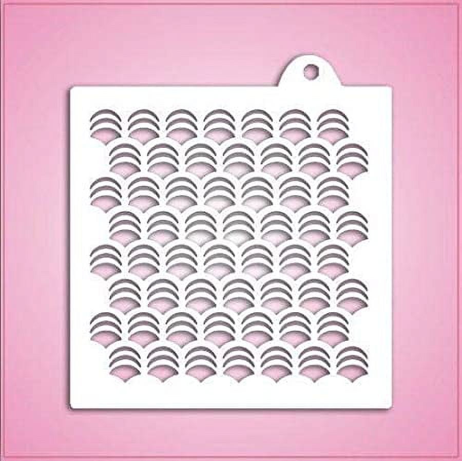 Layered Fish Scales Pattern Stencil - Walmart.com