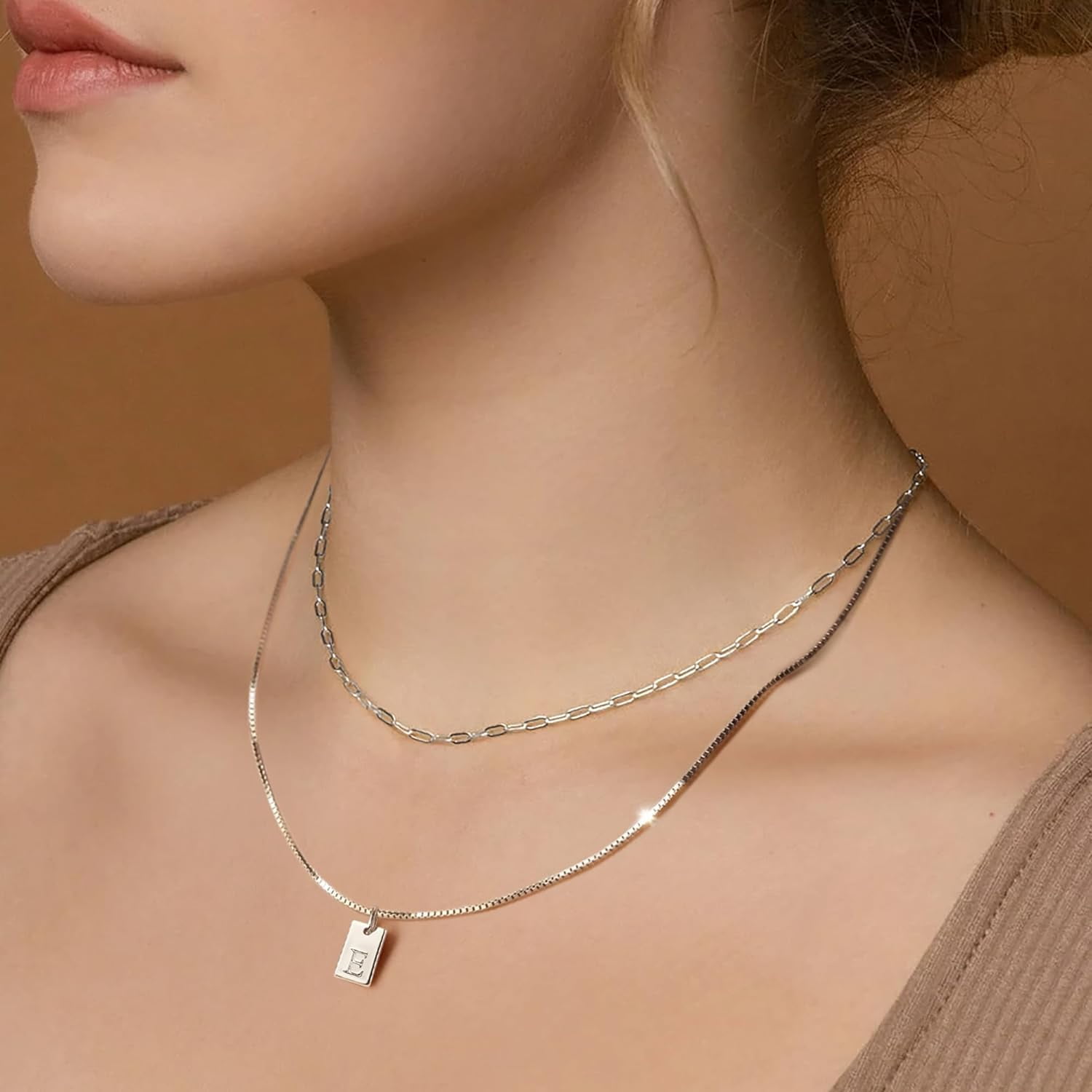 Layered Gold Initial Necklaces For Women Non Tarnish,14K Gold Stack ...