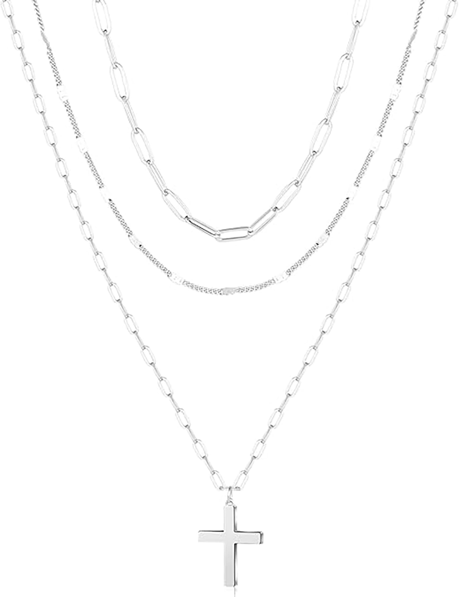 Layered Gold Necklaces for Women,Stackable Dainty 14K Gold Silver ...