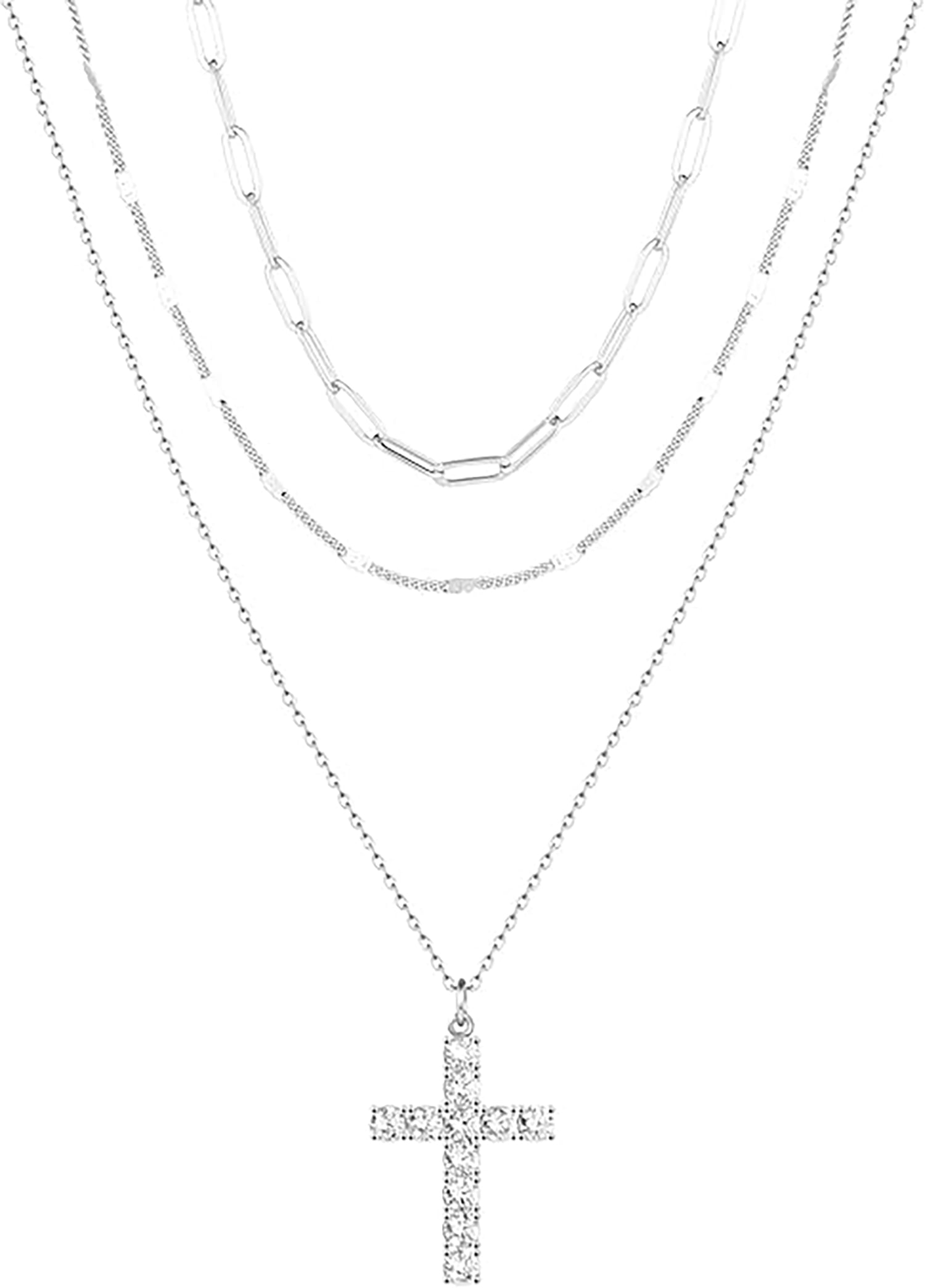 Layered Gold Necklaces for Women,Stackable Dainty 14K Gold Silver ...