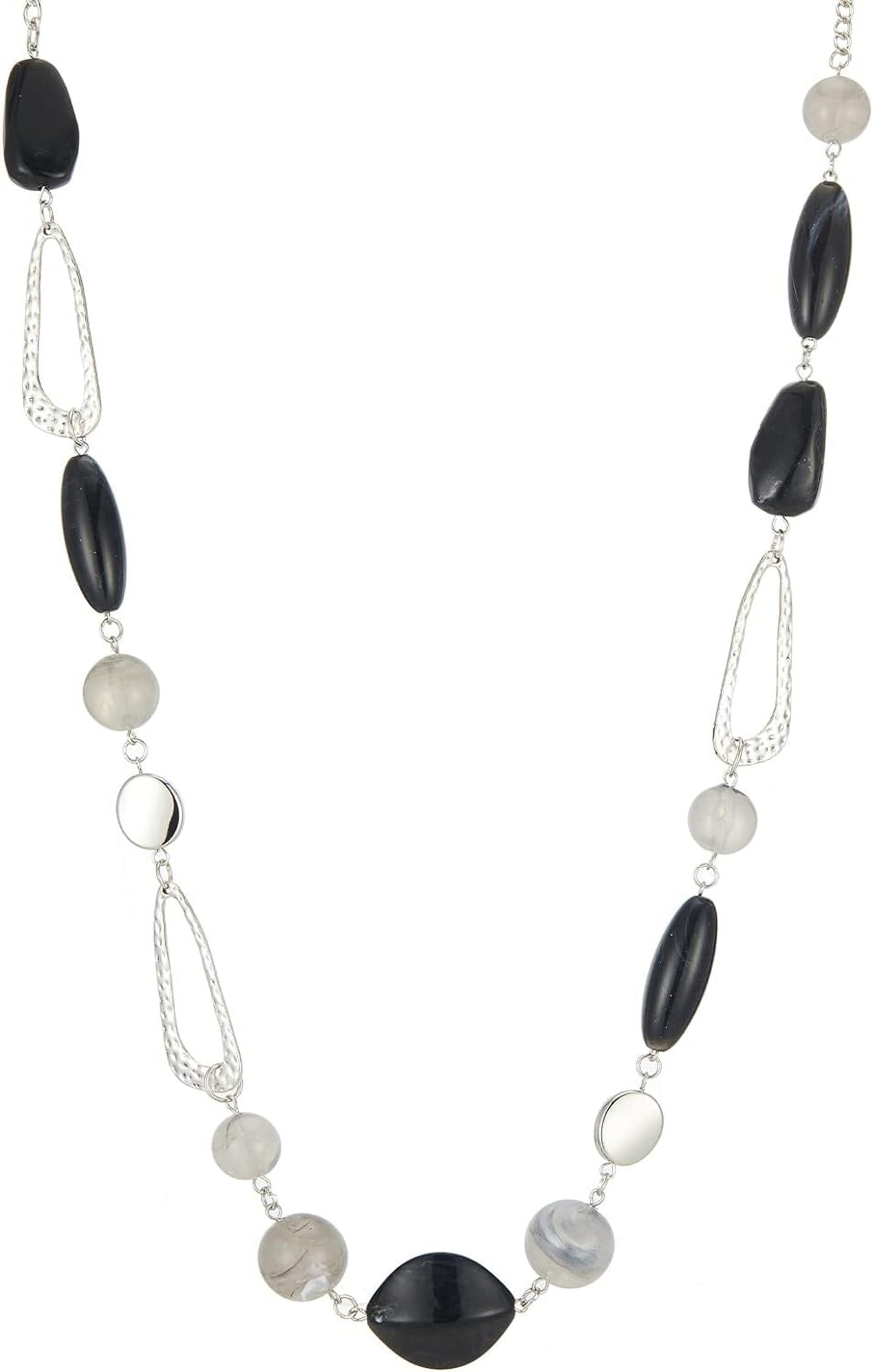 Layered Long Necklaces for Women Crystal Beaded Statement Necklace ...