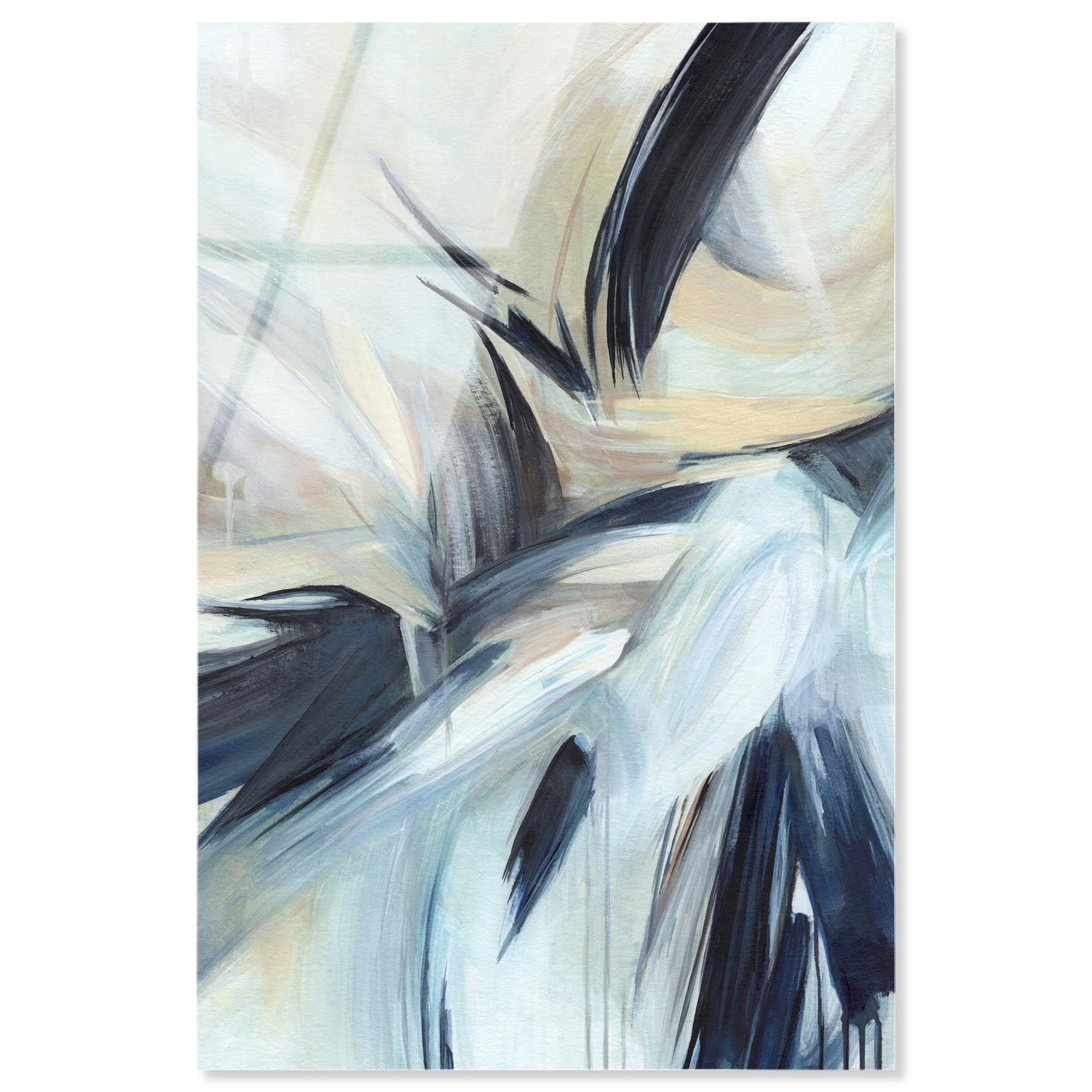 Layered Shadows Acrylic Green Abstract Art by Art Remedy, Ready to Hang ...