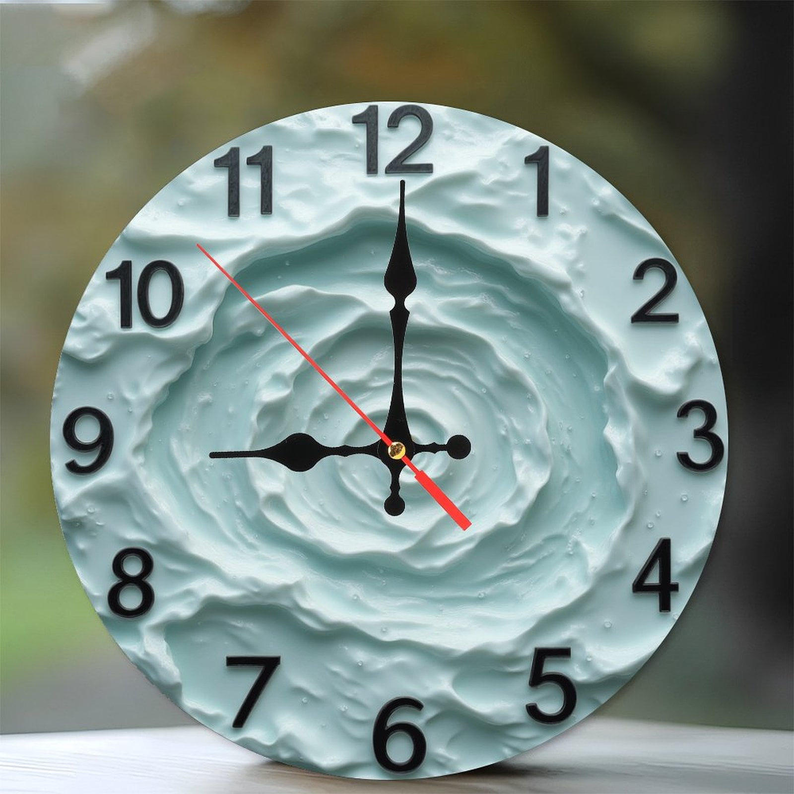 Layered Spiral Wall Clock Home Decor Unique Design 10-Inch Silent ...