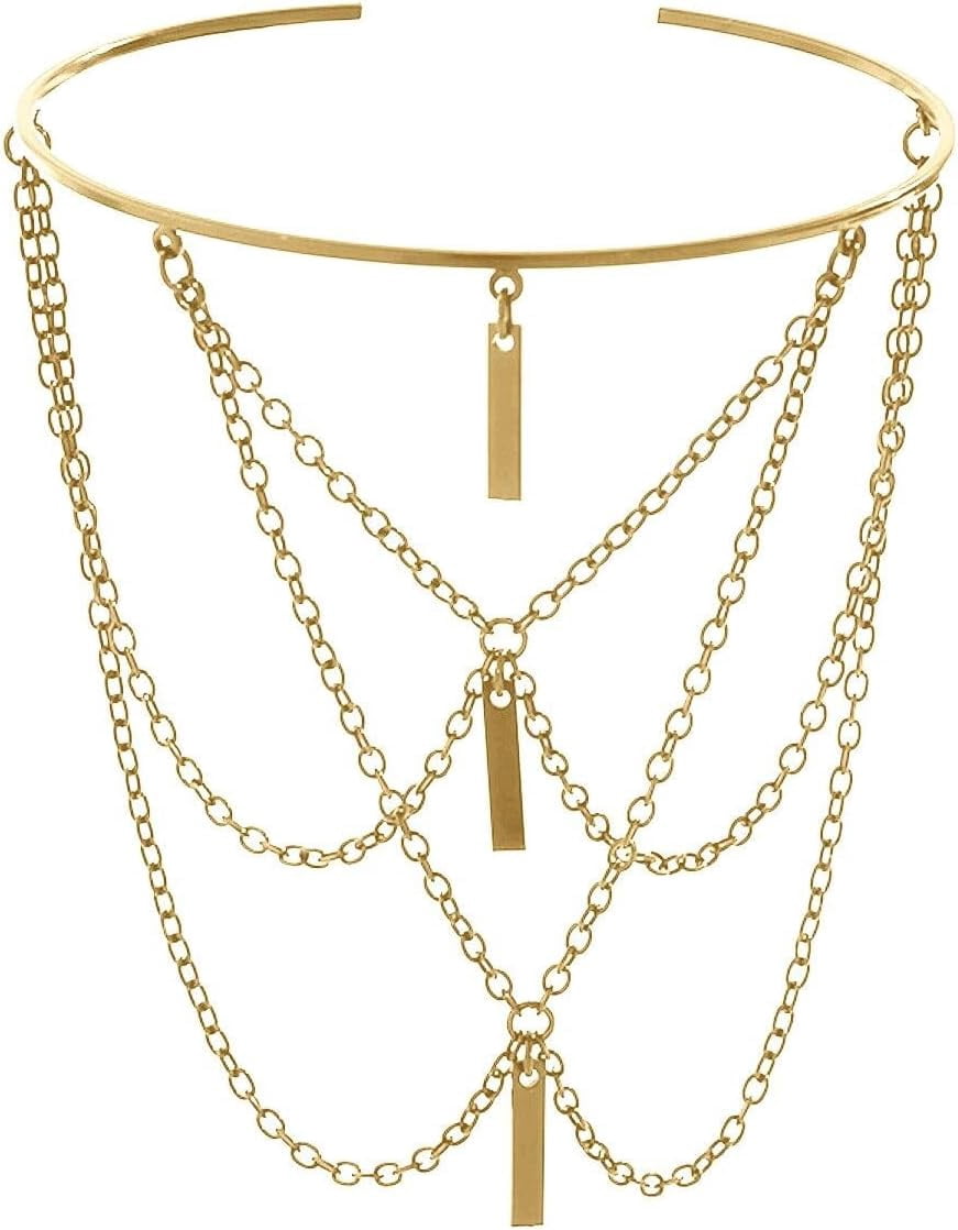Layered Tassel Arm Cuff - Gold Arm Cuff Upper Arm,Adjustable Arm ...