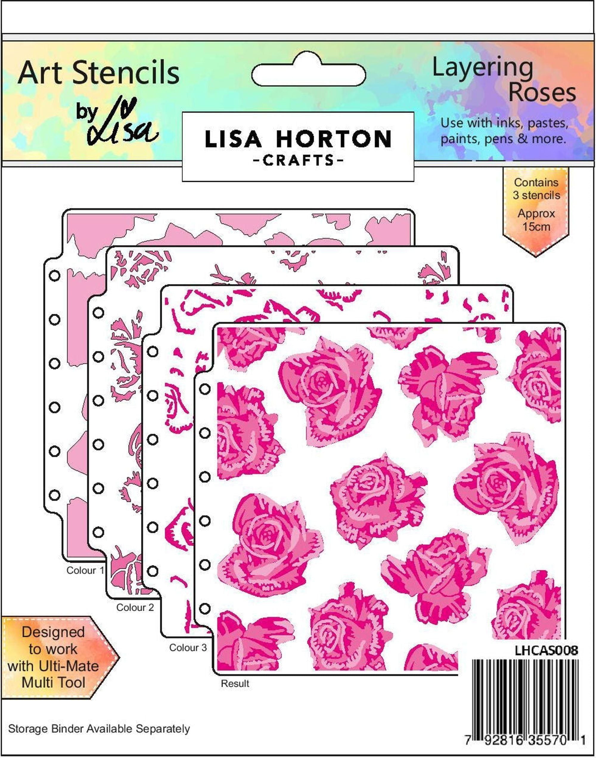 Layering Roses Stencil Set - Walmart.com