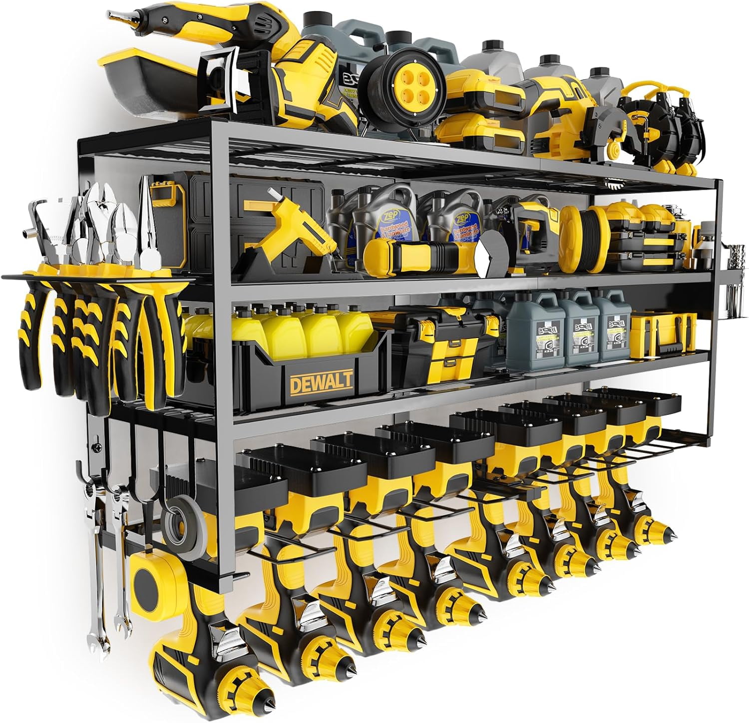 Layers Large Power Tool Organizer Wall Mount, Heavy Duty Metal Loads ...