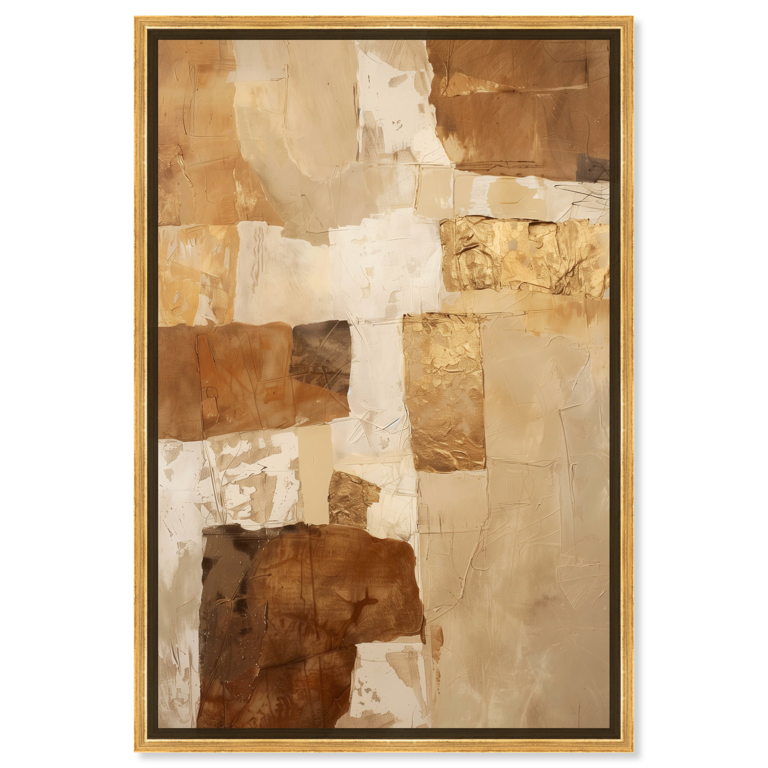 Layers Of Earth Boho Abstract Warm Color Canvas Wall Art by Art Remedy ...