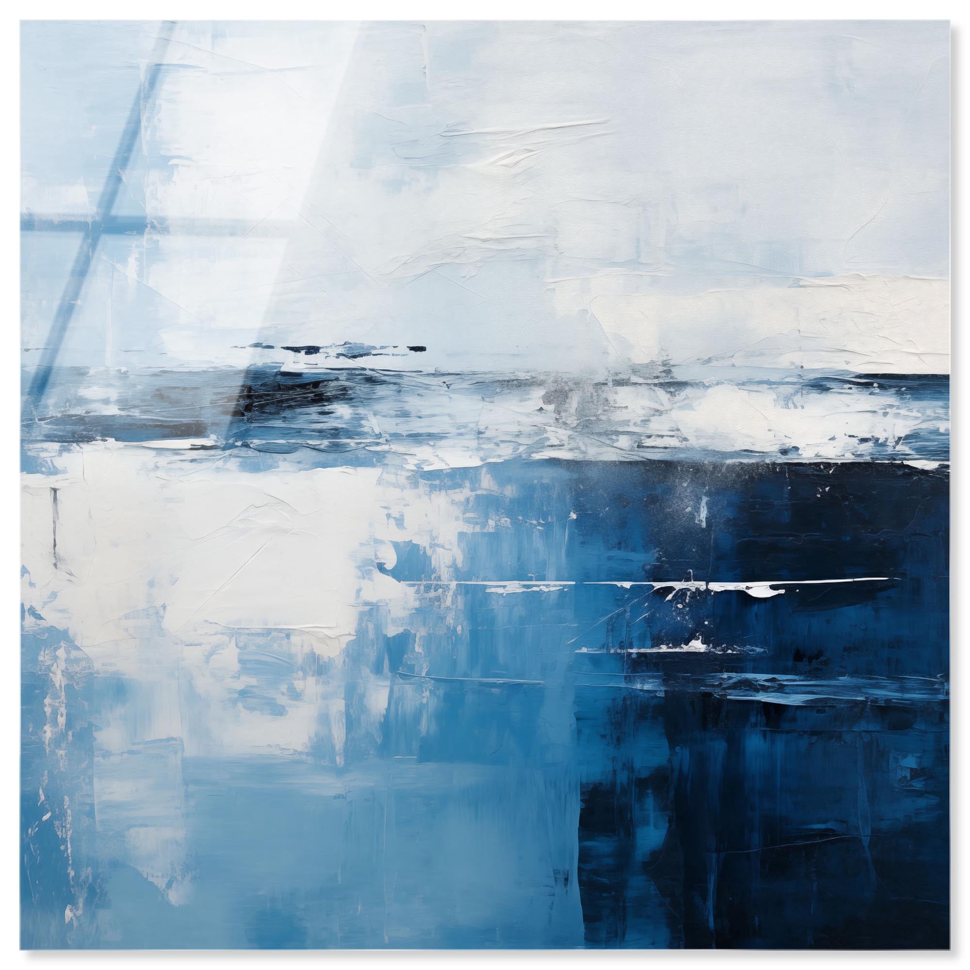 Layers of Blue Acrylic Blue Abstract Art by Art Remedy, Ready to Hang ...