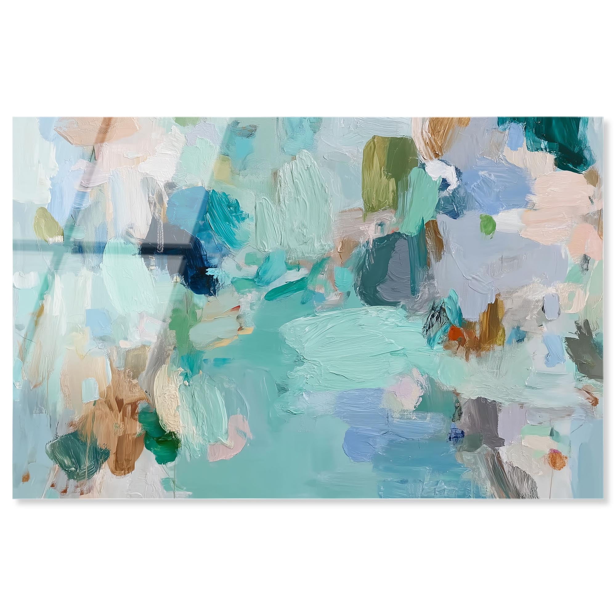 Layers of Feeling II Acrylic Green Abstract Art by Art Remedy, Ready to ...