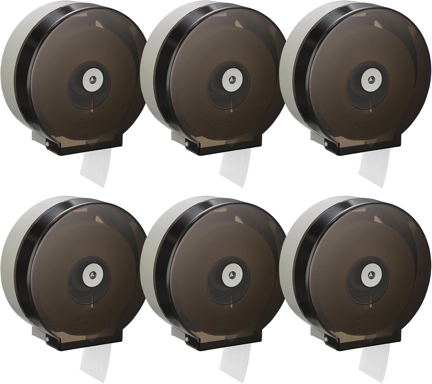 Layhit 6 Pack Toilet Paper Towel Dispenser, Commercial Jumbo Black 9 ...