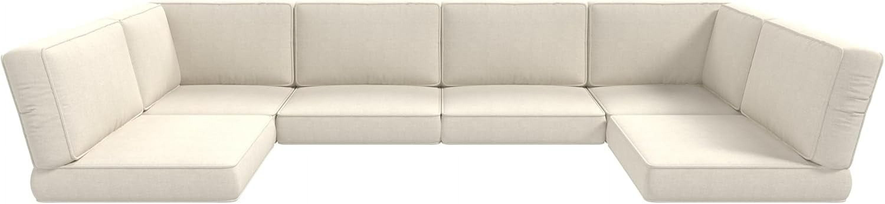 LayinSun Outdoor Furniture Replacement Cushions for 6 Seat Patio Rattan ...