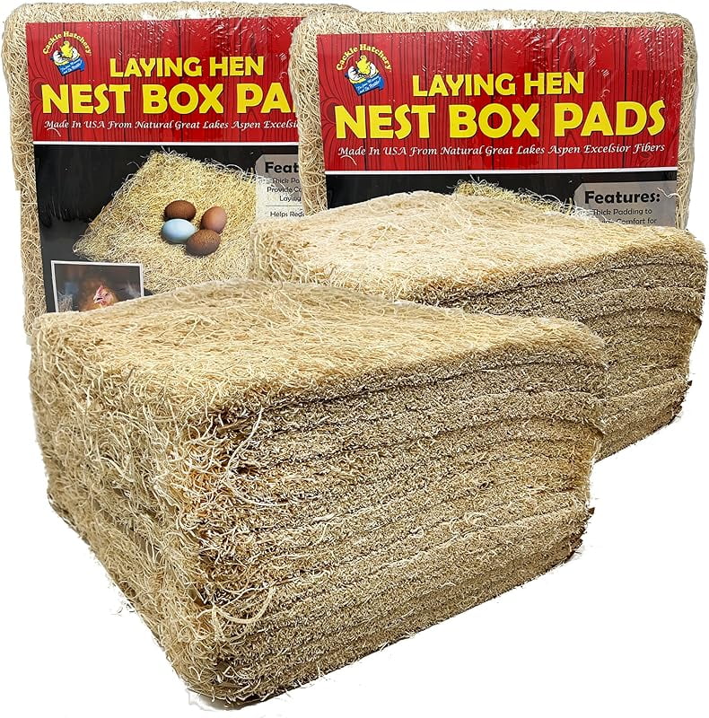 Laying Hen Nest Box Pads Made in USA from Sustainable Aspen Exceslior ...
