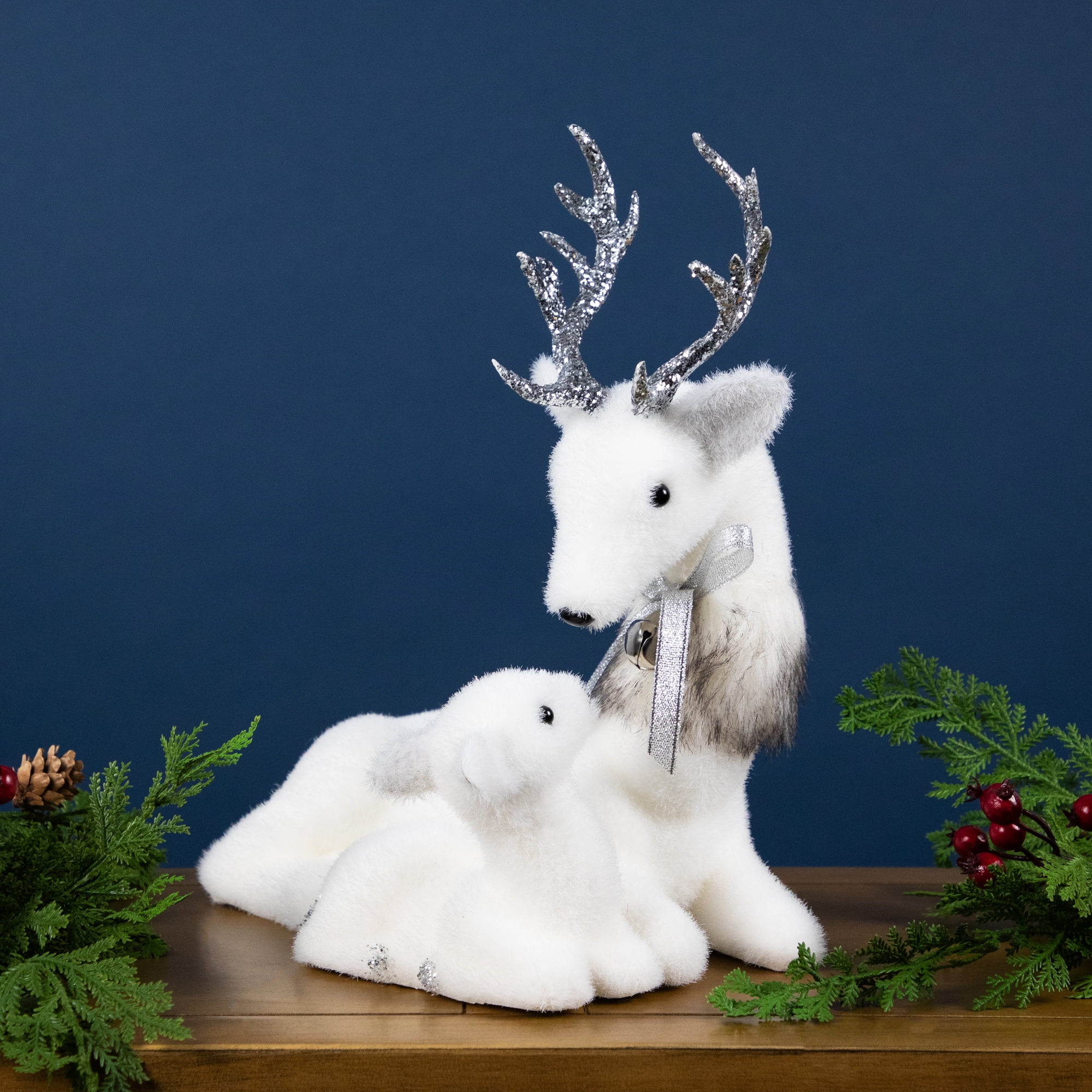 Northlight Laying Reindeer Mom and Calf Christmas Figurine - 11.5 ...