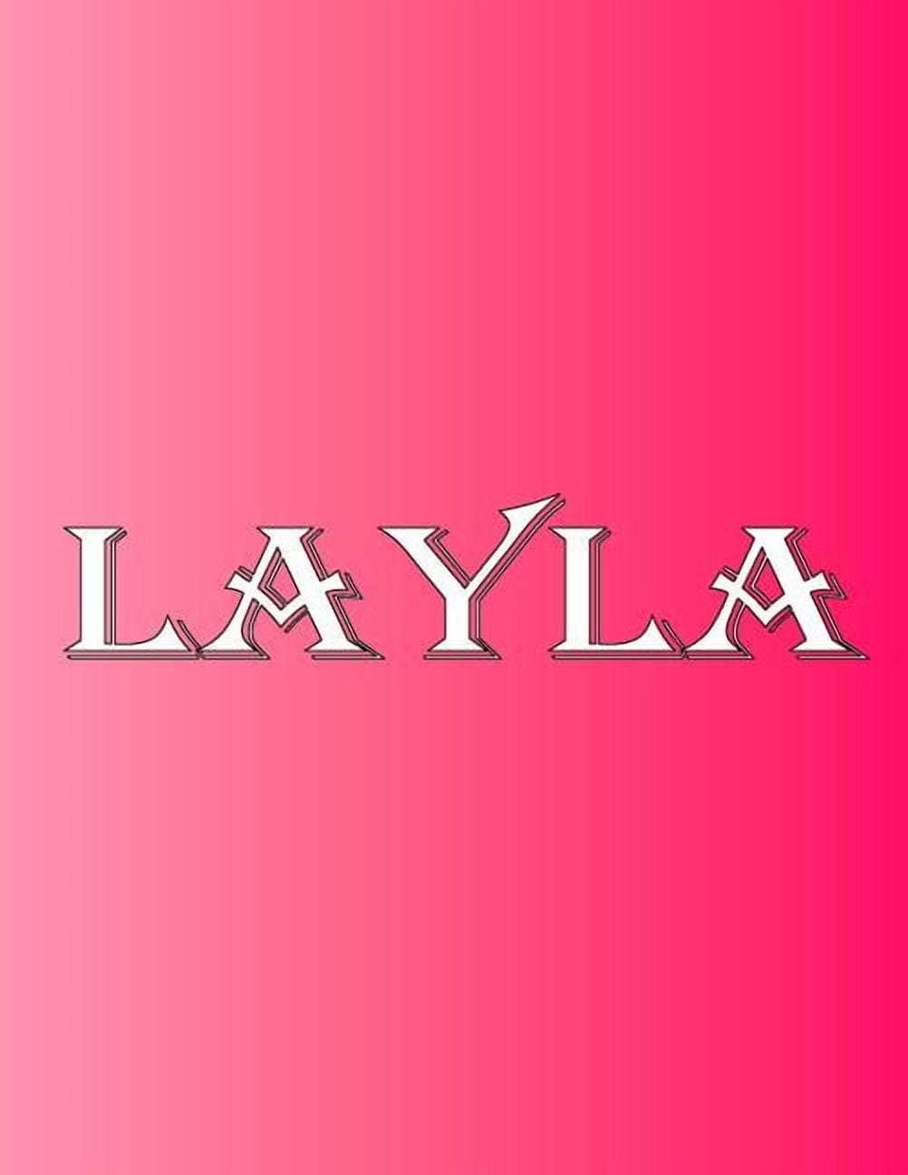 Layla: 100 Pages 8.5" X 11" Personalized Name on Notebook College Ruled ...