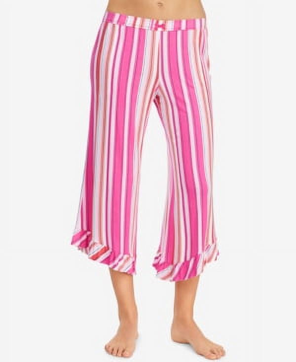Layla Pink Stripe Ruffle-Cuff Pajama Pants Pink Large - Walmart.com