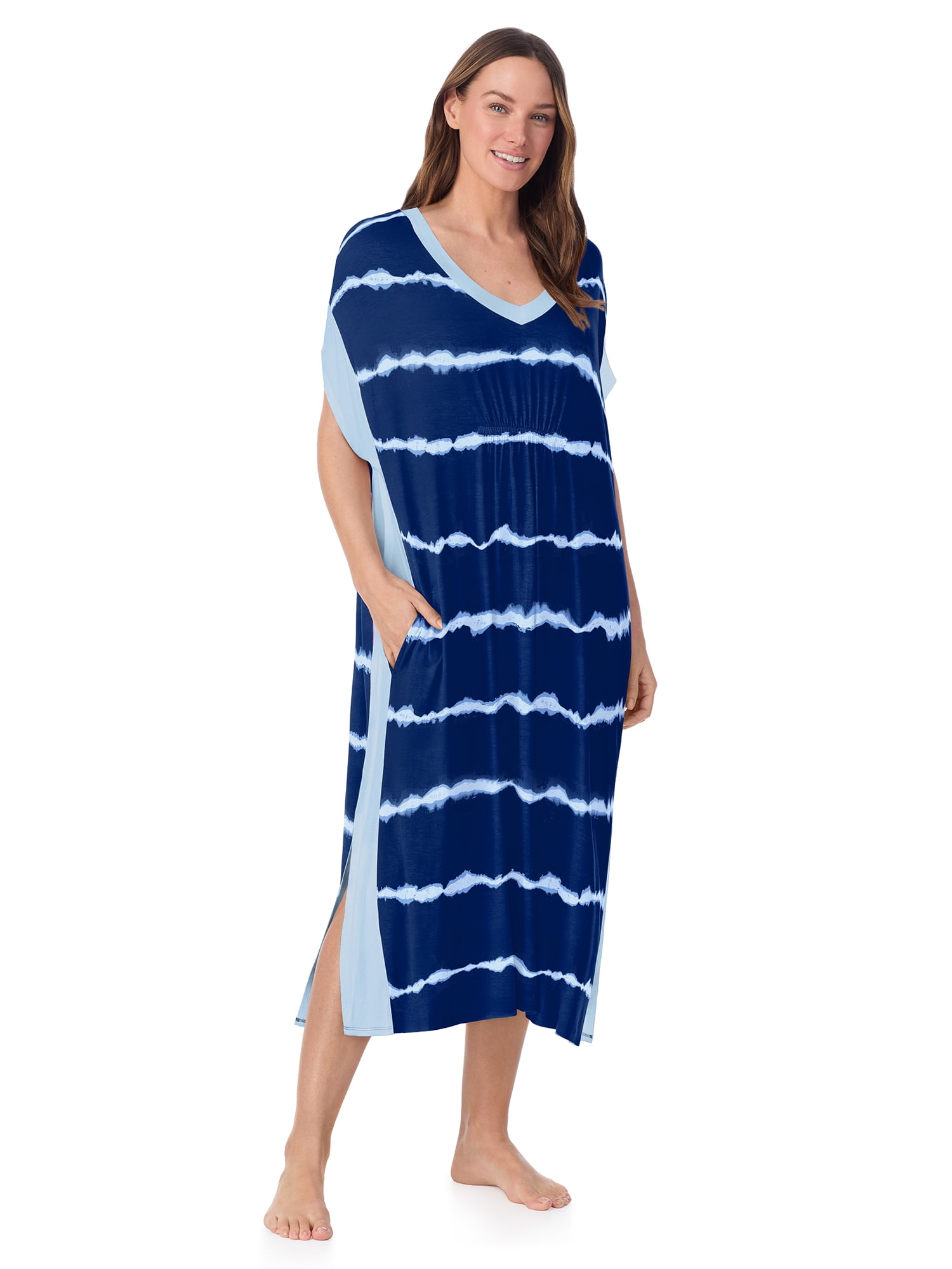 Layla Women’s Sleepwear 46” Knit Caftan, XS-5X - Walmart.com