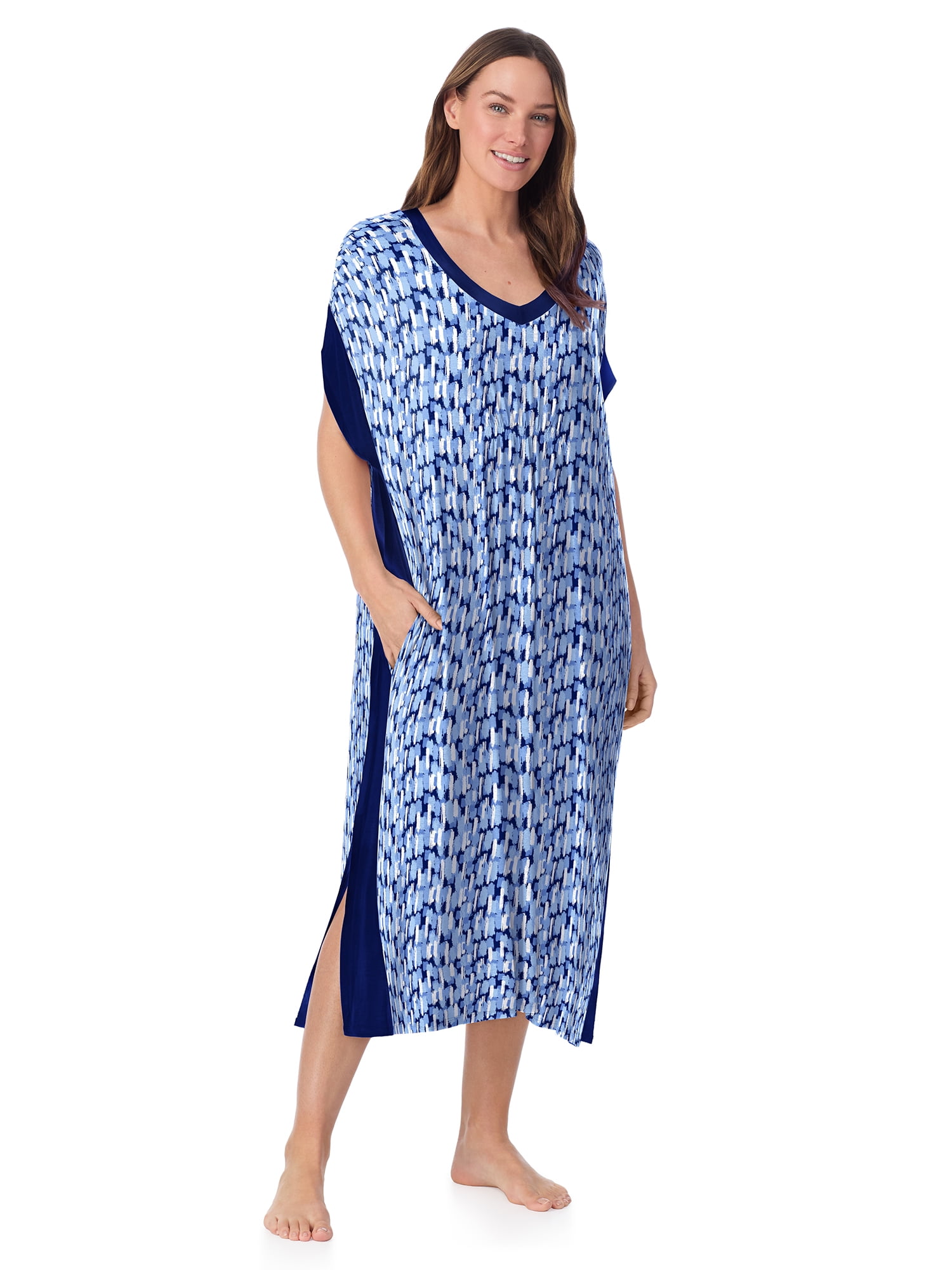Layla Women’s Sleepwear 46” Knit Caftan, XS-5X - Walmart.com