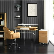 Davis Black Pine Wood Laptop Desk with Drawer Spacious Home Office ...